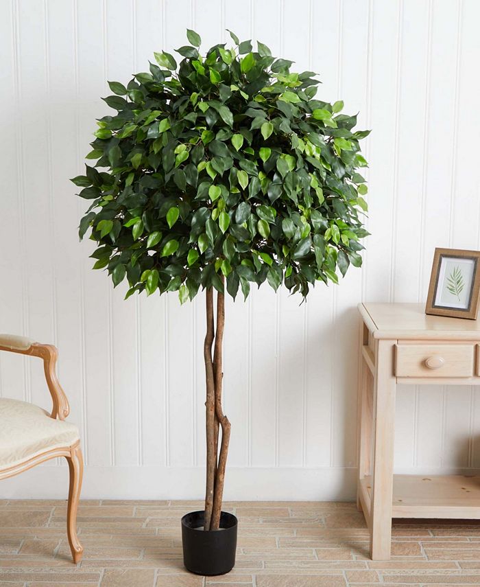 Nearly Natural 5.5' Ficus Artificial Tree - Macy's