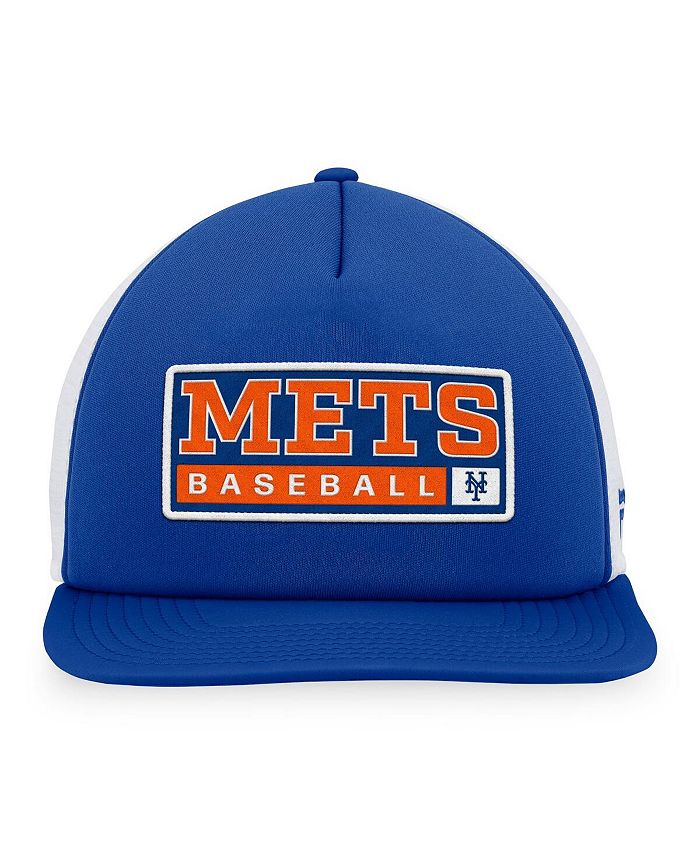 Majestic Men's Royal, White New York Mets Foam Trucker Snapback Hat ...