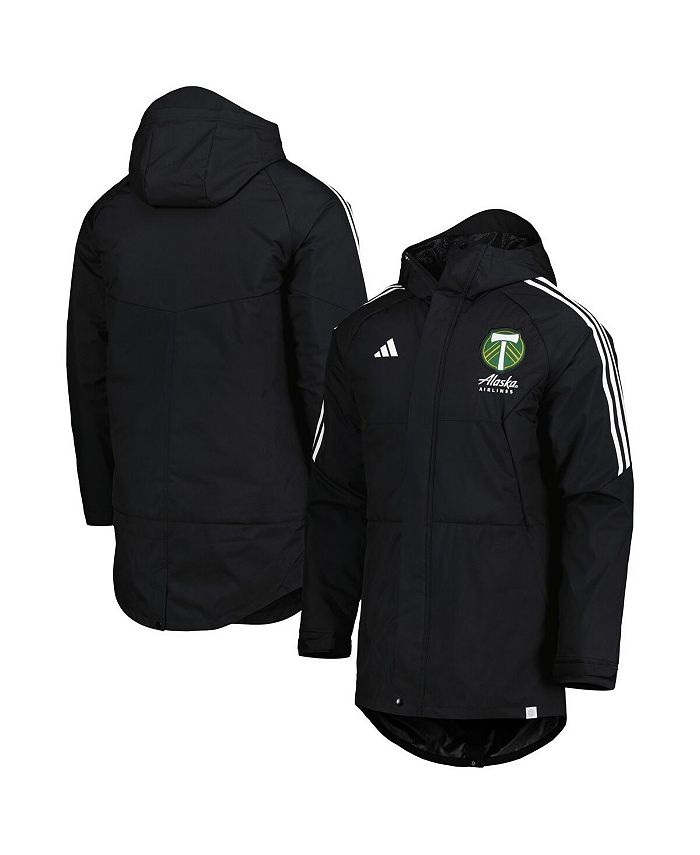 adidas Men's Black Portland Timbers Stadium Parka Raglan Full-Zip ...
