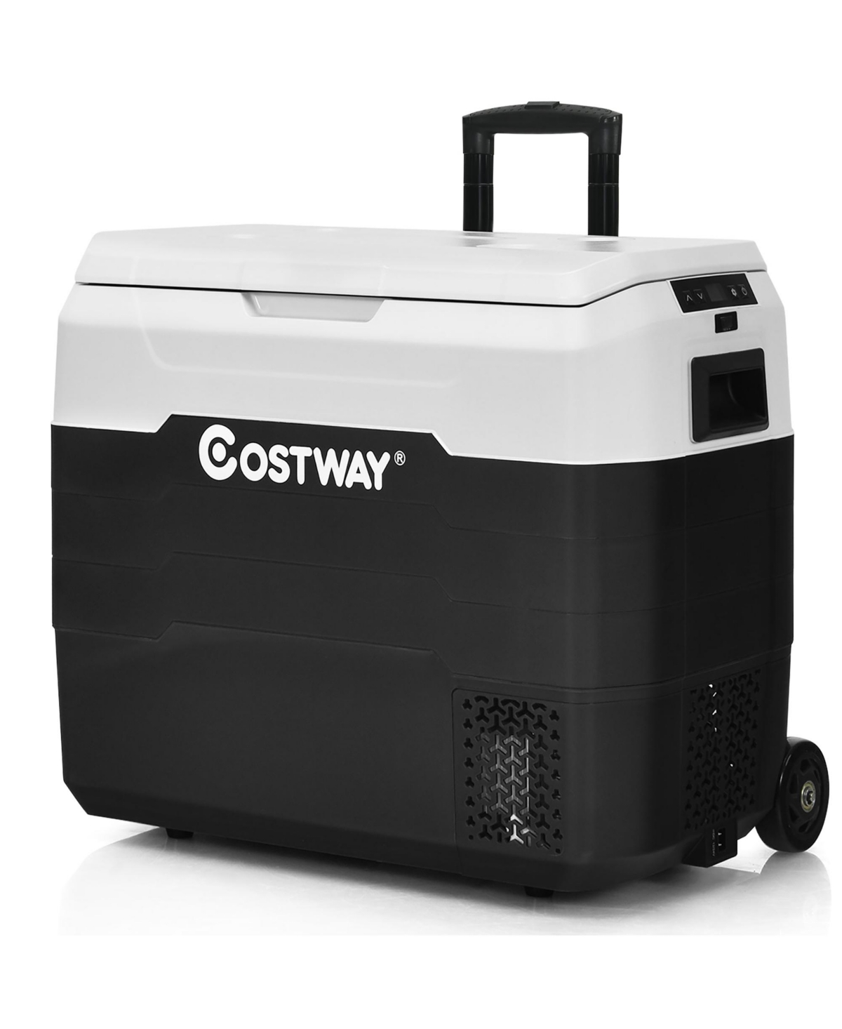 Click here for Costway 53 Qt Portable Car Refrigerator Dual-Zone... prices