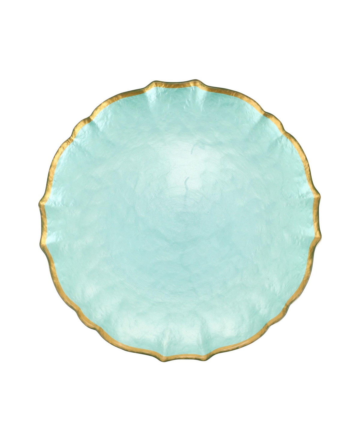 Click here for Vietri Baroque Glass Dinner Plate 10.5 - Aqua prices
