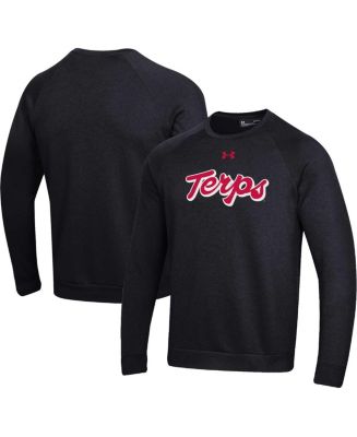 Men's Under Armour Black Maryland Terrapins Script All Day Pullover ...