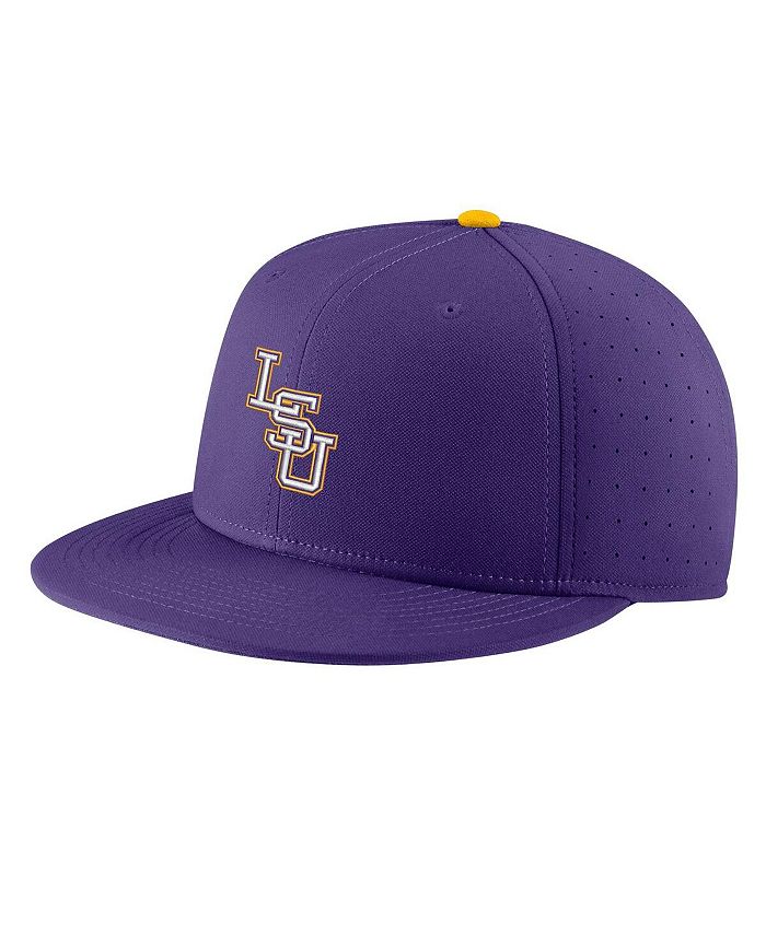 Nike Men's Purple LSU Tigers Aero True Baseball Performance Fitted Hat ...