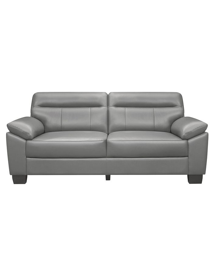 Homelegance White Label Croydon 81" Leather Sofa - Macy's