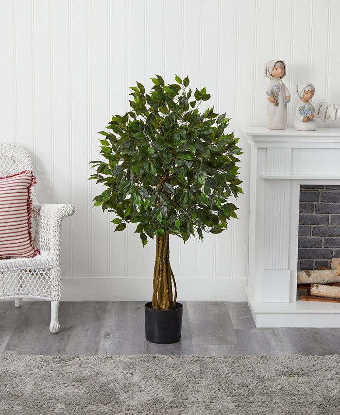 Nearly Natural Ficus Artificial Tree UV Resistant - Macy's