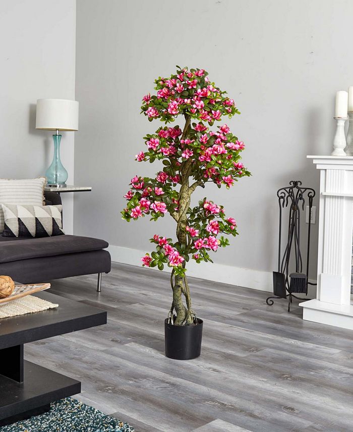 Nearly Natural 5' Azalea Artificial Tree - Macy's