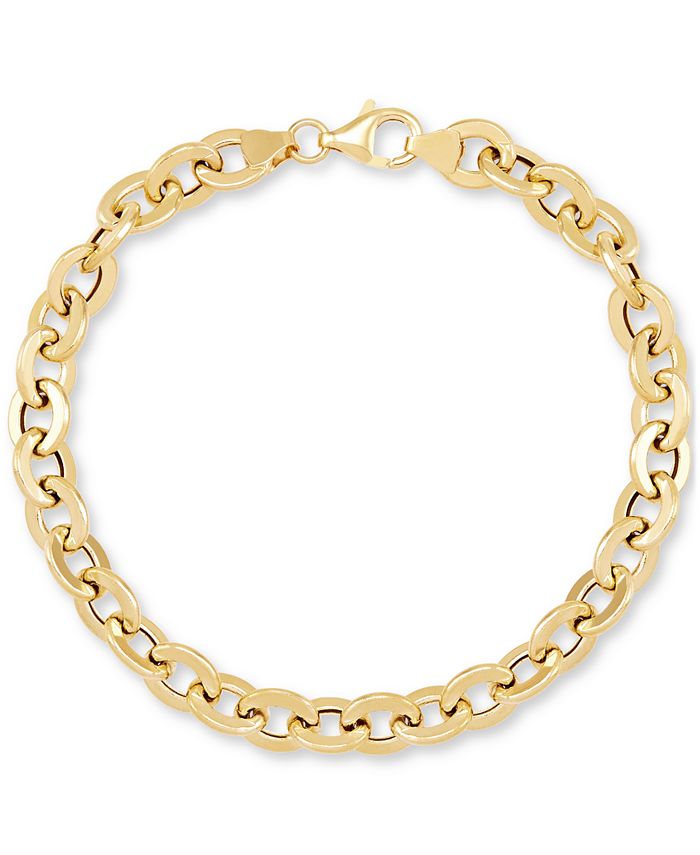 Italian Gold Forzatina Link Chain Bracelet in 14k Gold - Macy's