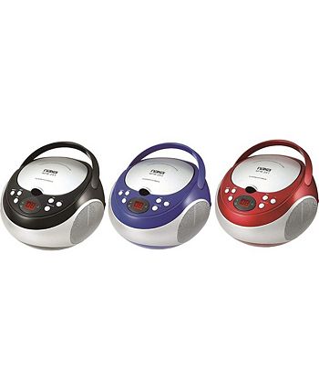 Naxa Portable CD Player with AM/FM Stereo Radio - Red - Macy's