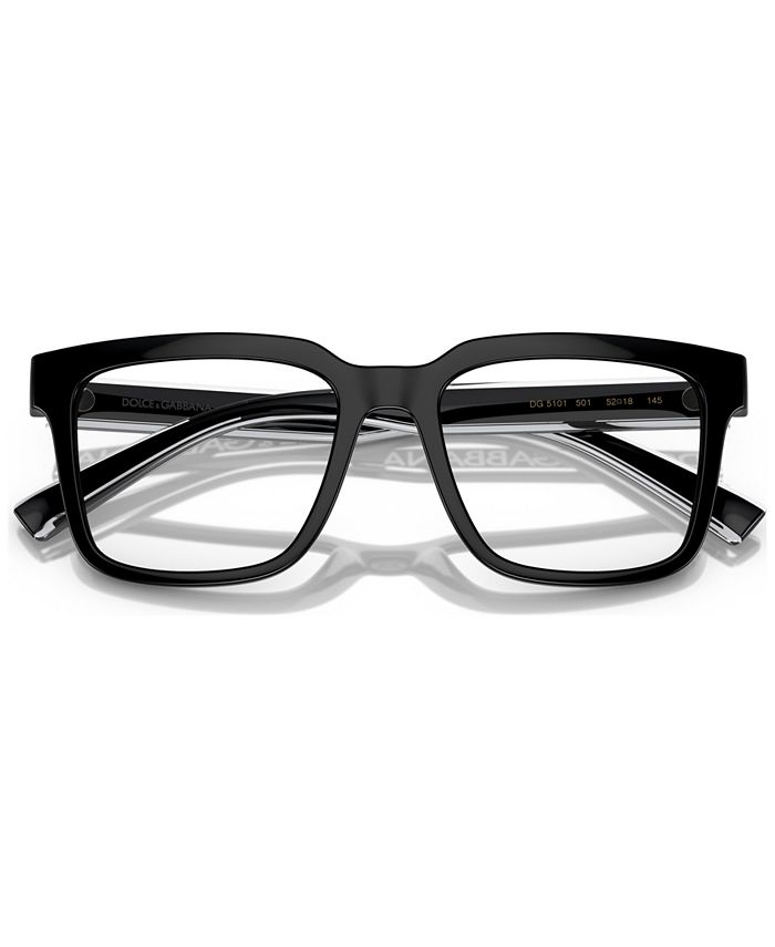 Dolce&Gabbana Men's Square Eyeglasses, DG5101 52 - Macy's