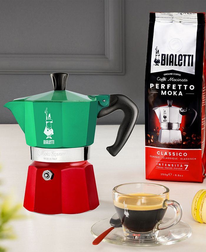 Bialetti Moka Express 130 ML 3 Cups Tricolore Coffeemaker - Macy's