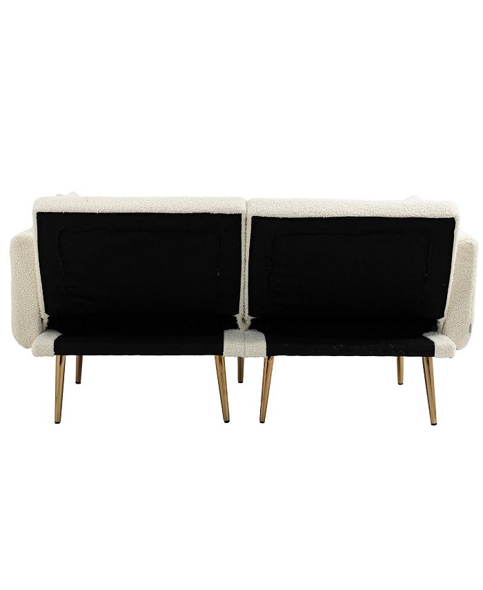 Simplie Fun Velvet Sofa, Accent Sofa. Loveseat Sofa With Metal Feet ...