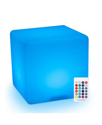 HOMCOM 12" RGB Led Cube Light Waterproof Rechargeable Adjustable Color ...
