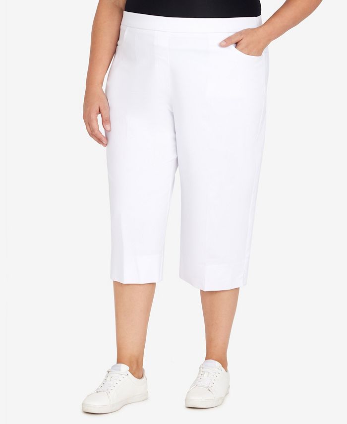 Alfred Dunner Plus Size Classic Allure Stretch Clamdigger Capri Pant - Macy's