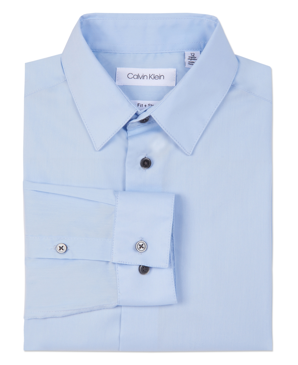 Click here for Calvin Klein Big Boys Husky Solid Stretch Poplin S... prices
