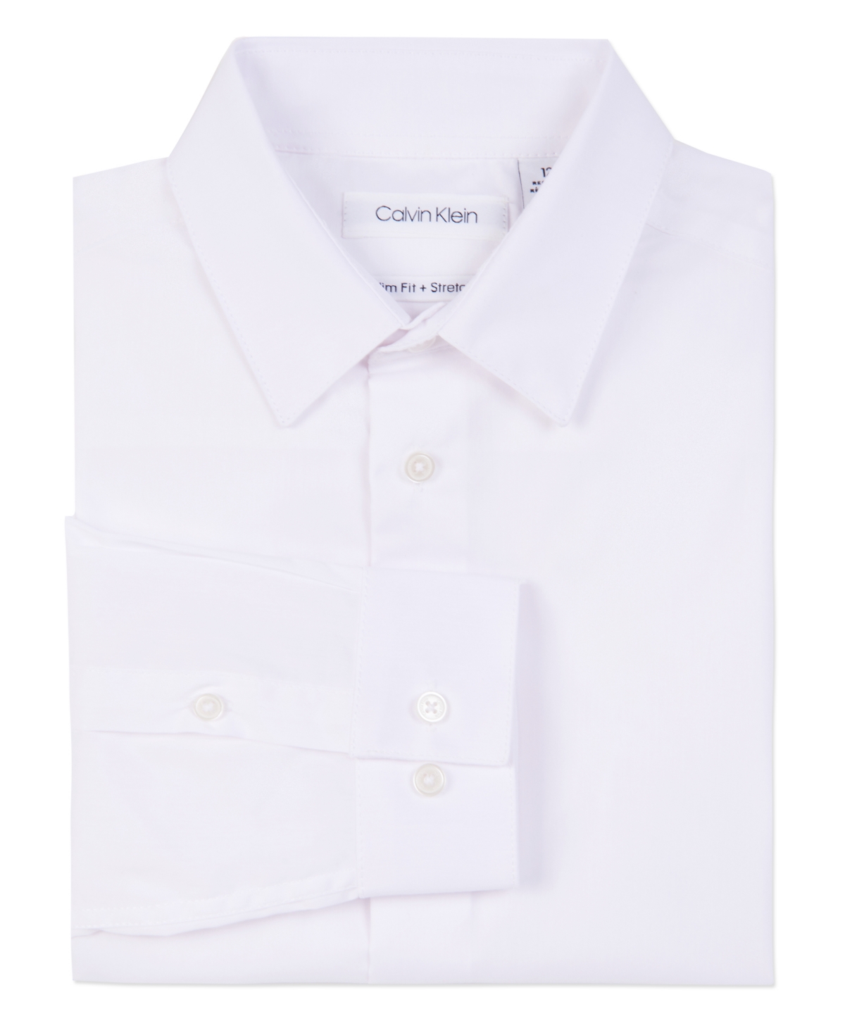 Click here for Calvin Klein Big Boys Husky Solid Stretch Poplin S... prices