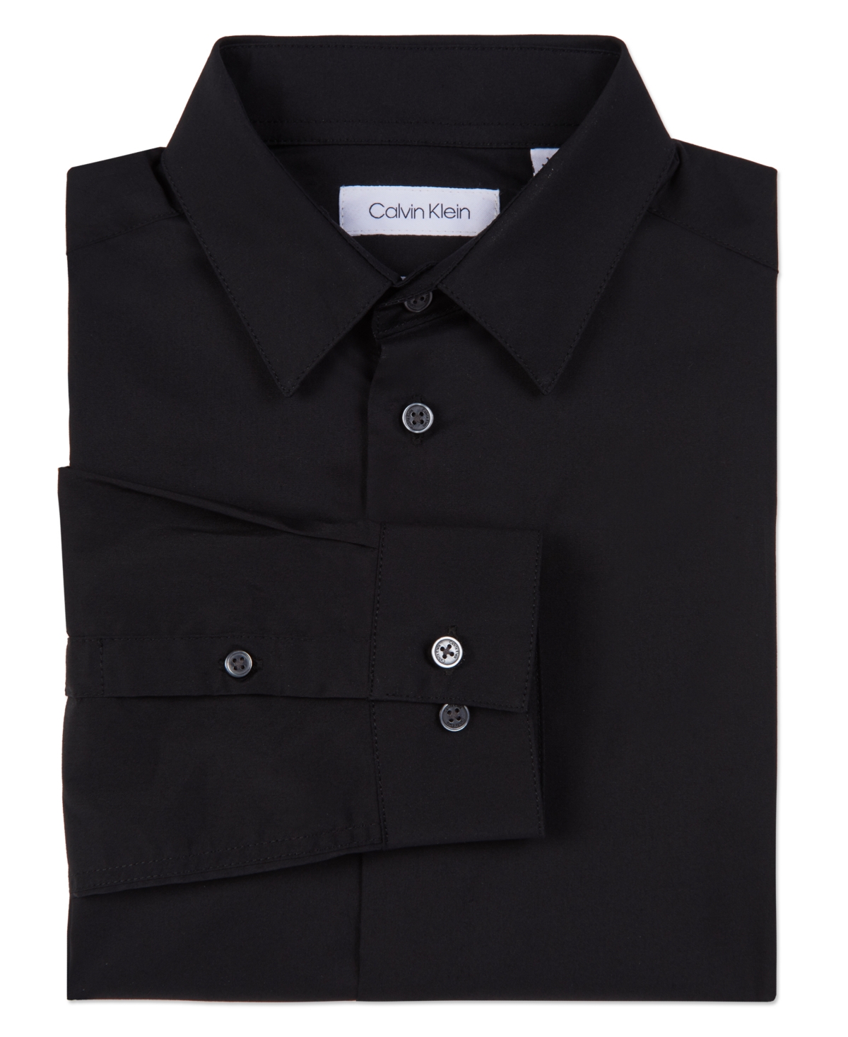 Click here for Calvin Klein Big Boys Husky Solid Stretch Poplin S... prices