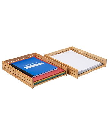 Mind Reader Lattice Collection, Paper Tray, Set of 2, Office, Rayon ...