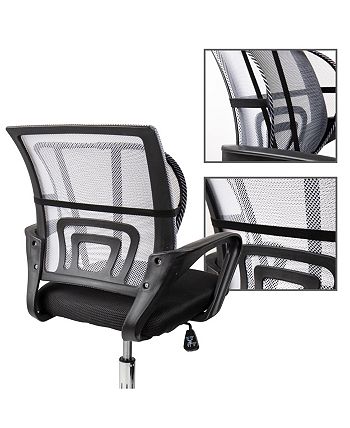Mind Reader Harmony Collection, Ergonomic Lower Back Support, Attaches to Office Chair, Mesh ...
