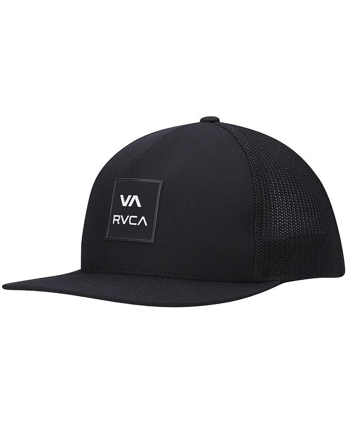RVCA Men's Black All The Way Tech Trucker Snapback Hat - Macy's