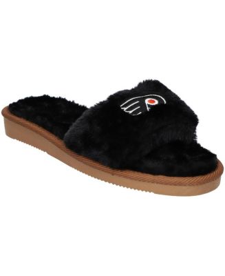 FOCO Women's Philadelphia Flyers Faux Fur Slide Slippers - Macy's