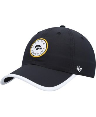 Men's '47 Brand Black Iowa Hawkeyes Microburst Clean Up Adjustable Hat ...