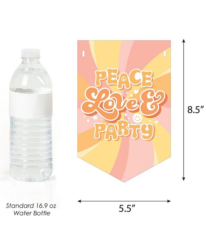 Big Dot of Happiness Stay Groovy Hippie Birthday Party Bunting Banner ...