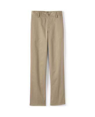 Lands' End Little Boys School Uniform Iron Knee Blend Plain Front Chino ...