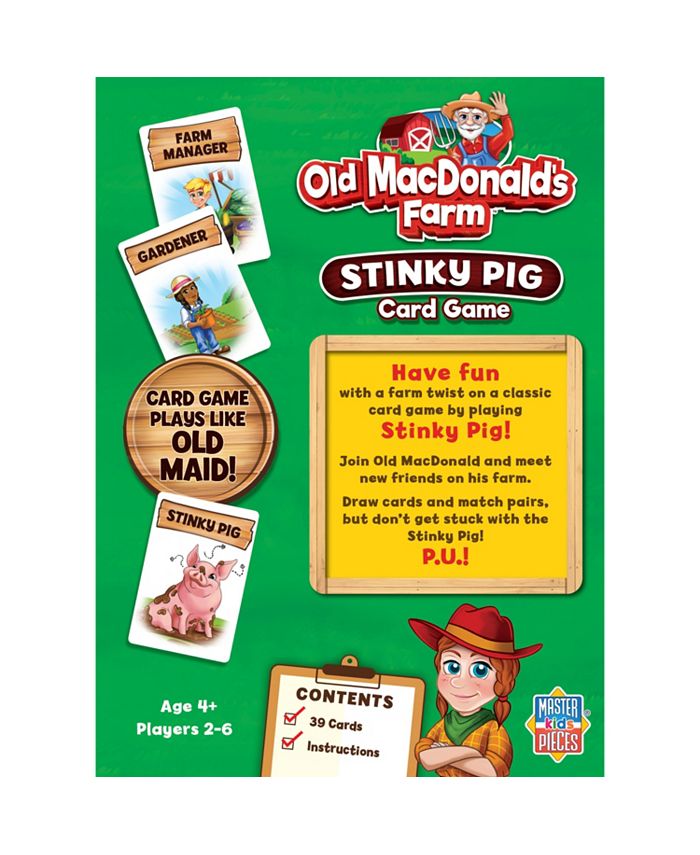 Masterpieces Old MacDonald's Farm - Stinky Pig Card Game for Kids - Macy's