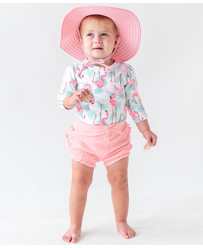RuffleButts Baby Girls Terry Knit Ruffled Bubble Shorts & Reviews ...