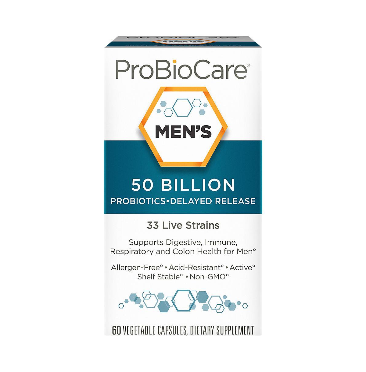 Probiocare Probiotic for Men - 50 Billion CFUs - Supports Digestive ...