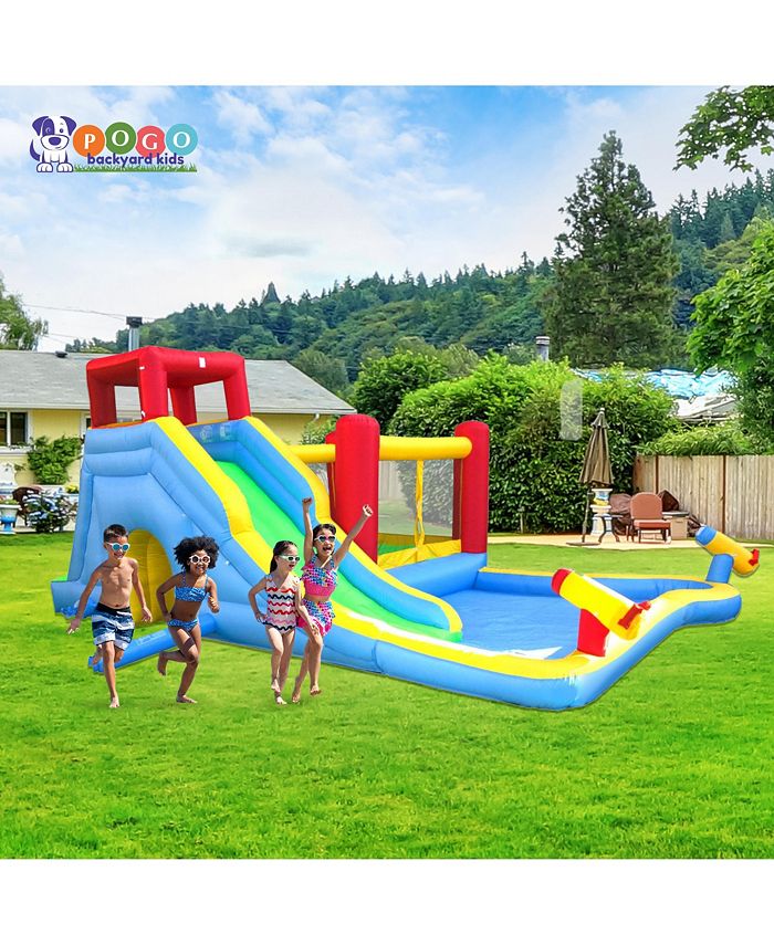 Pogo Bounce House Backyard Kids Bounce House and Slide Combo for Kids ...