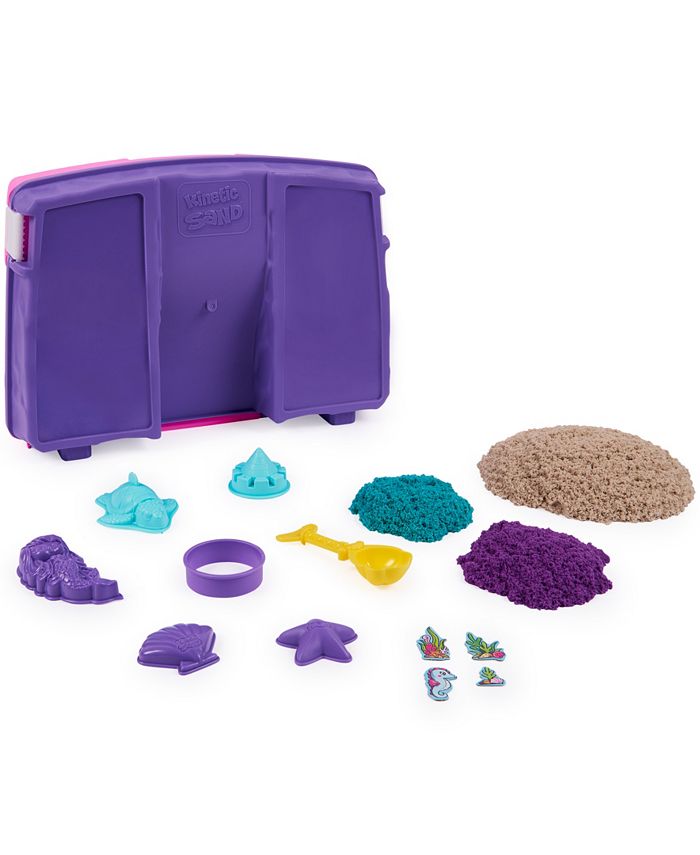 Kinetic Sand Mermaid Palace Playset, Shimmer Play Sand- Folding Sandbox ...