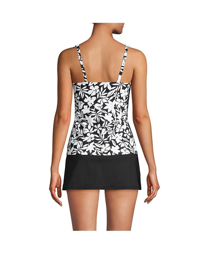 Lands' End Women's D-Cup Chlorine Resistant Square Neck Underwire ...