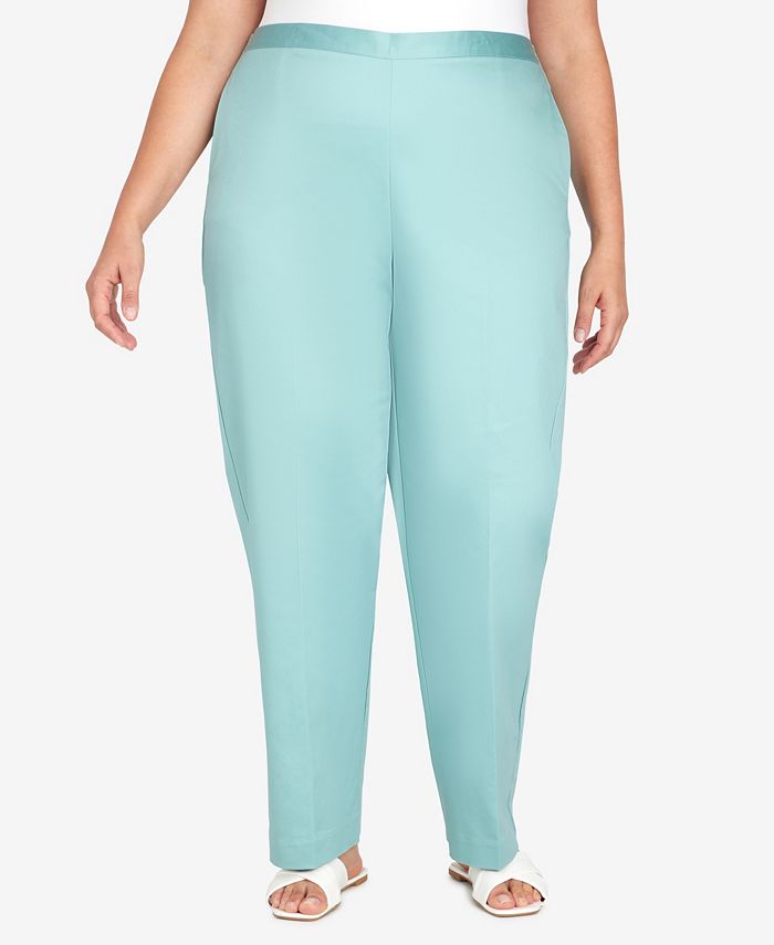 Alfred Dunner Plus Size Coconut Grove Soft Sheen Short Length Pants ...