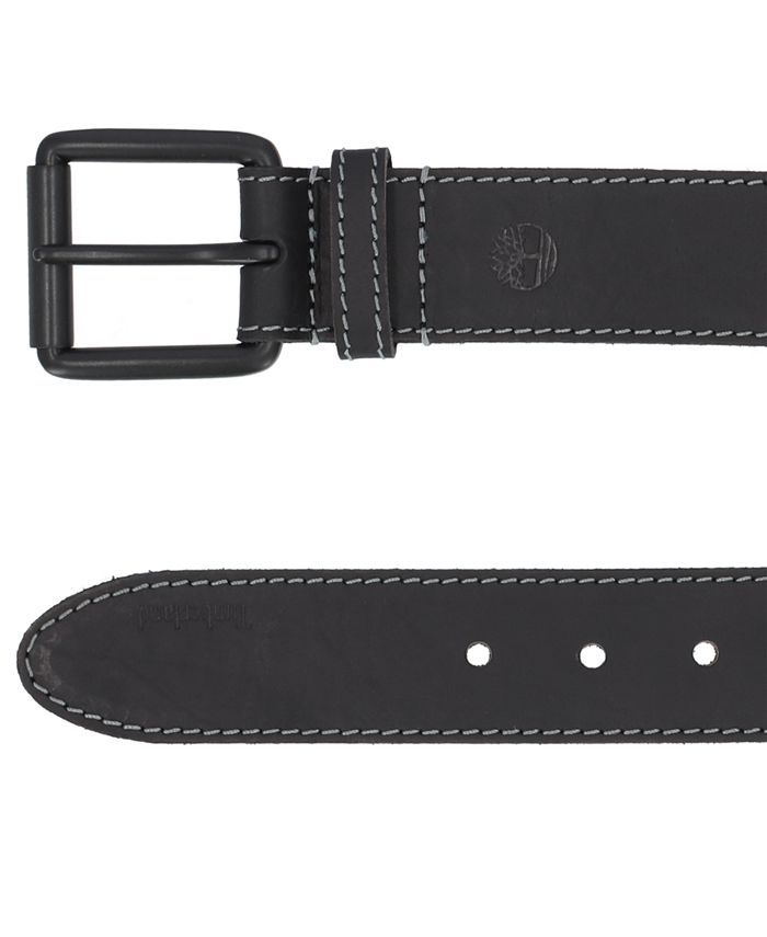 Timberland Men's 38mm Contrast Stitch Leather Belt - Macy's
