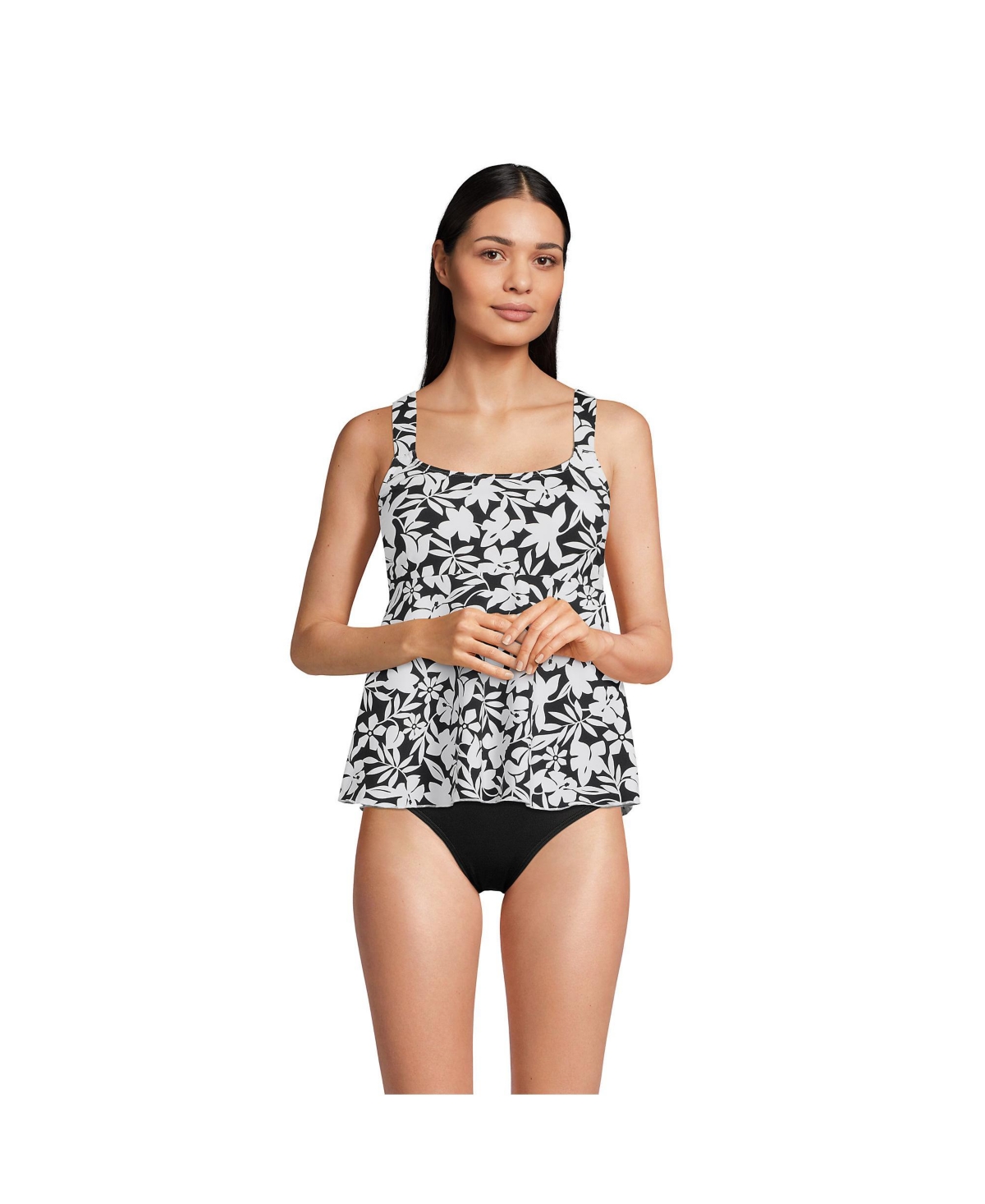 Click here for Lands End Womens D-Cup Flutter Scoop Neck Tankini... prices