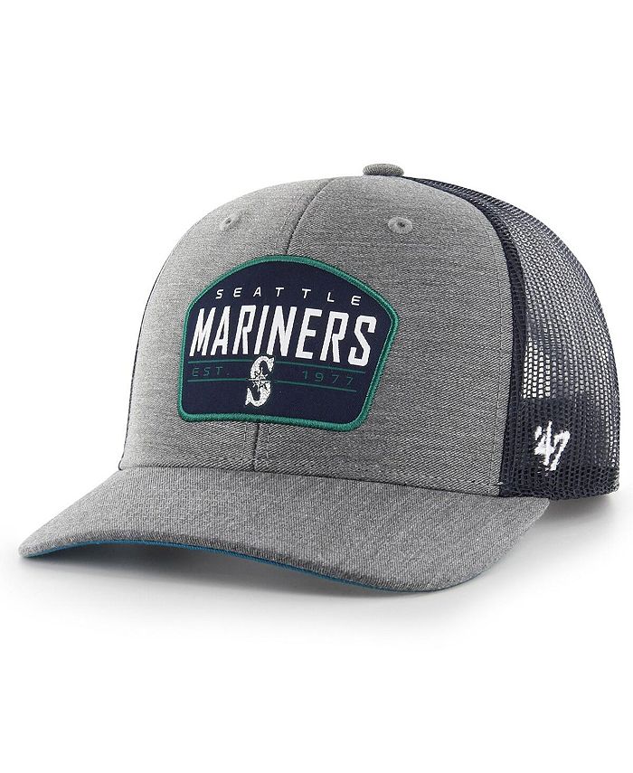 '47 Brand Men's Charcoal Seattle Mariners Slate Trucker Snapback Hat - Macy's