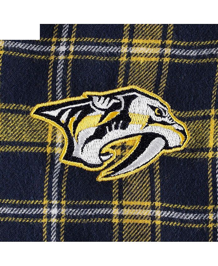 Concepts Sport Men's Navy, Gold Nashville Predators Ledger Flannel ...