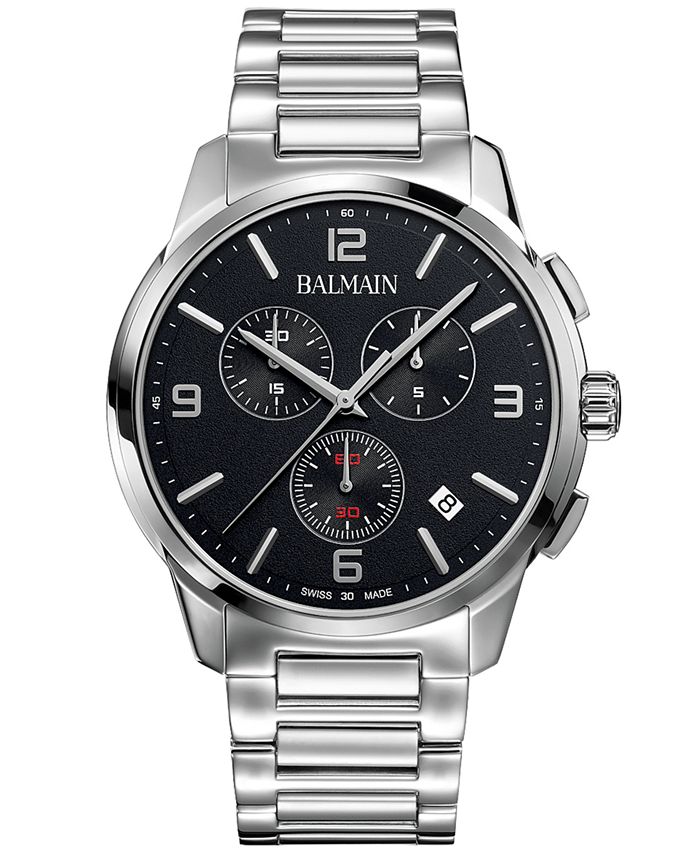 Balmain Men's Swiss Chronograph Madrigal Stainless Steel Bracelet Watch ...
