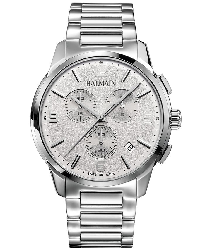 Balmain Men's Swiss Chronograph Madrigal Stainless Steel Bracelet Watch ...