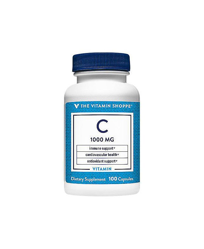 The Vitamin Shoppe Vitamin C - Immune, Antioxidant & Cardiovascular Health Support - 1,000 MG ...