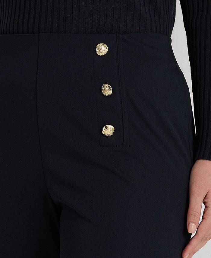 Lauren Ralph Lauren Plus Size High-Rise Matte Jersey Pants - Macy's