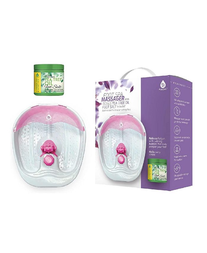 PURSONIC Foot Spa Massager with Tea Tree Oil Foot Salt Scrub (Warming ...