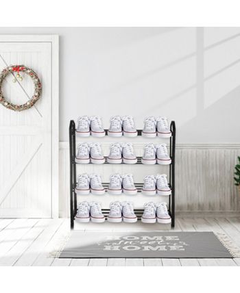 Simplie Fun YSOA 4-Tier Stackable Shoe Rack, 12-Pairs Sturdy Shoe Shelf ...