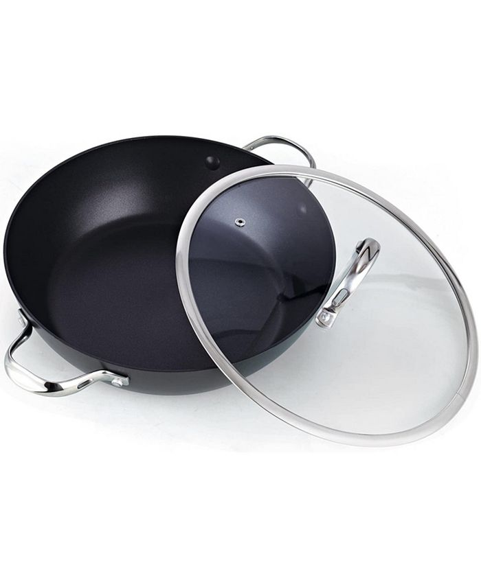 Cooks Standard Everyday Pan with Glass Lid, Chef's Pan 12-Inch Hard ...