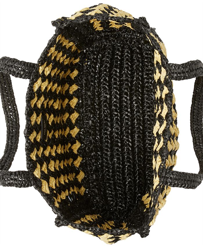 kate spade new york High Tide Striped Raffia Medium Tote - Macy's