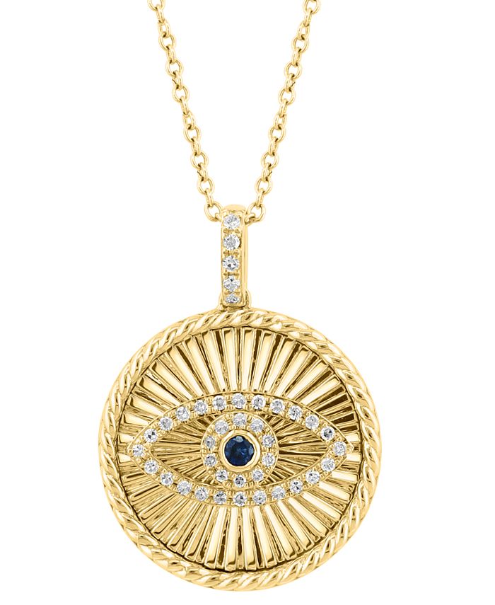 EFFY Collection EFFY® Diamond (1/6 ct. t.w.) & Sapphire (1/20 ct. t.w ...