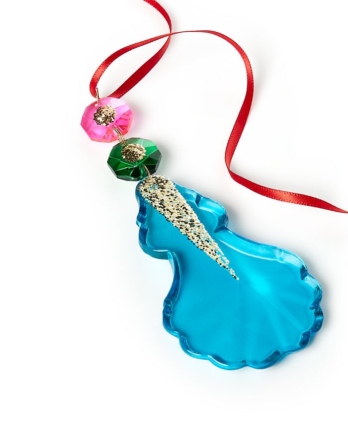 Holiday Lane Electric Gems Pink Green and Blue Drop Pendant Ornament ...