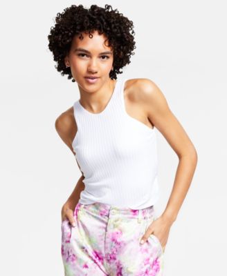 Bar III Women's Sleeveless Ribbed Tank Top, Created for Macy's - Macy's