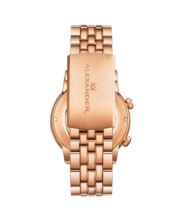 Alexander Men's Journeyman 2 Rose-Gold Stainless Steel , Silver-Tone ...